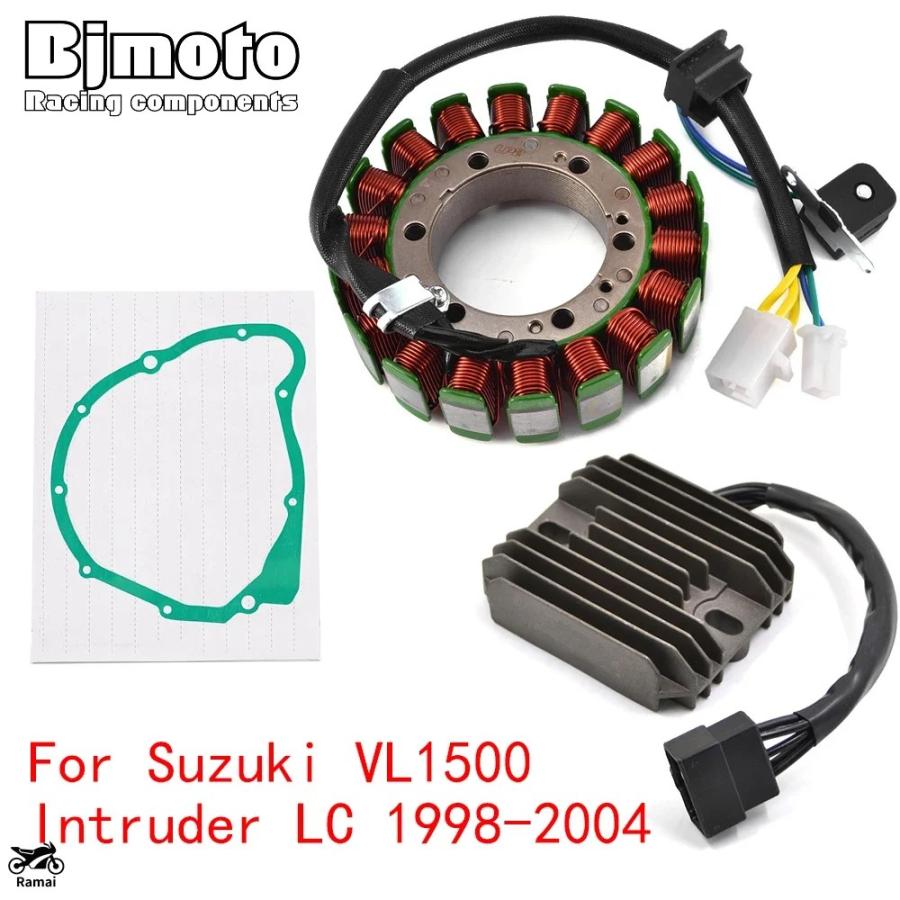 VL1500 2004 VL 1500 Engine Stator Coil+Voltage Regulator rectifier For ...
