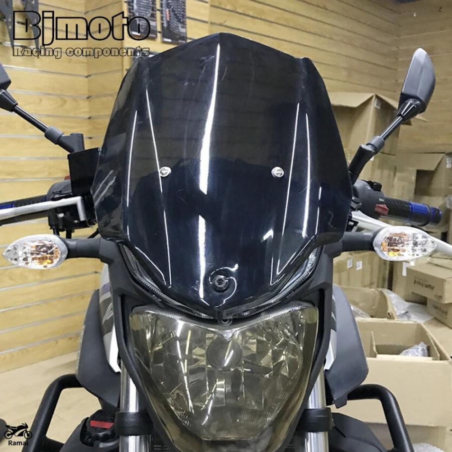 【並行輸入品】 MT FZ 03 風よけ 風防 ウインドシールド 風防スクリーン バイク ディフレクター ヤマハ MT03 FZ03 MT ...