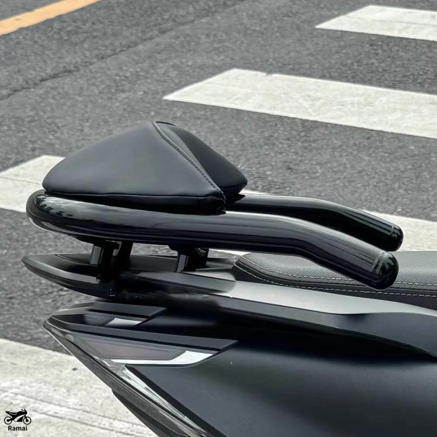 【並行輸入品】 バイク ブラック リア シート テールstock バックレスト バック Rest クッション パッド ホンダ PCX160 ...