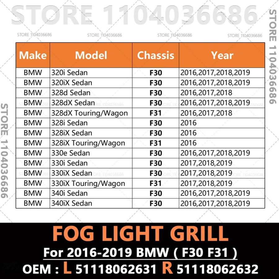 【並行輸入品】 2016年-2019年 BMW 320i 328i 328d 328dx 330i 330e 340i F30 F31 ...