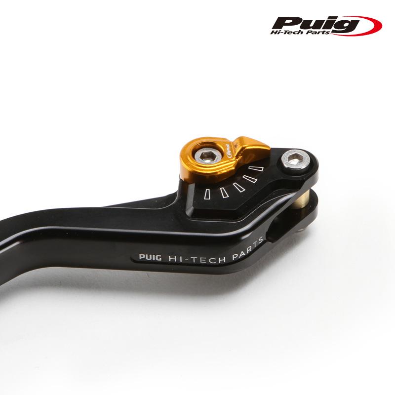 Puig Puig(プーチ) 120NO NON-FOLDABLE BRAKE LEVER 3.0 BLACK/GOLD（固定タイプ ...
