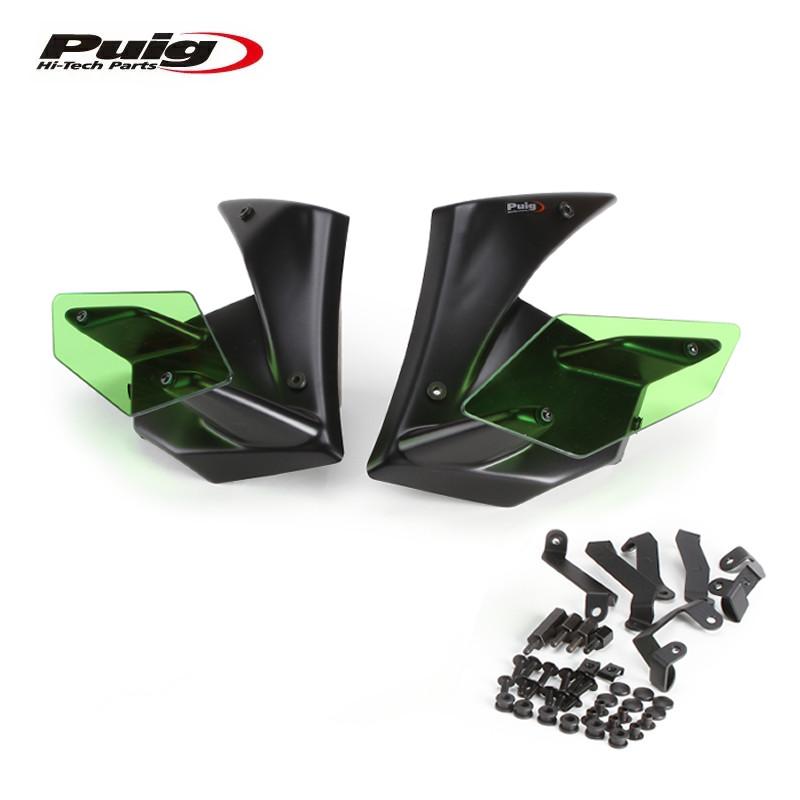 Puig 20328V SIDE SPOILER WINGLET [GREEN] Kawasaki Z650 (20-23) プーチ サイド ...