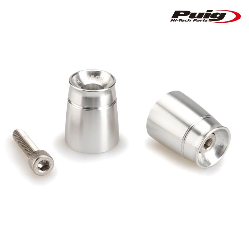 Puig（プーチ） Puig 21008P SHORT BAR ENDS WEIGHTS WITH RIM [SILVER] KAWASAKI ...