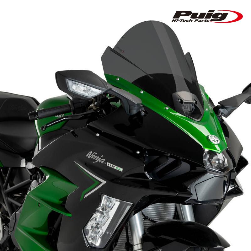 Puig 21714F Z-RACING SCREEN [DARK SMOKE] Kawasaki Ninja H2 SX (22-24) Ninja H2 SX SE (22-24) プーチ ...