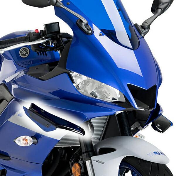 Puig 3739A SIDE SPOILER WINGLET [BLUE] YAMAHA YZF-R3/YZF-R25 (19-23) プー ...