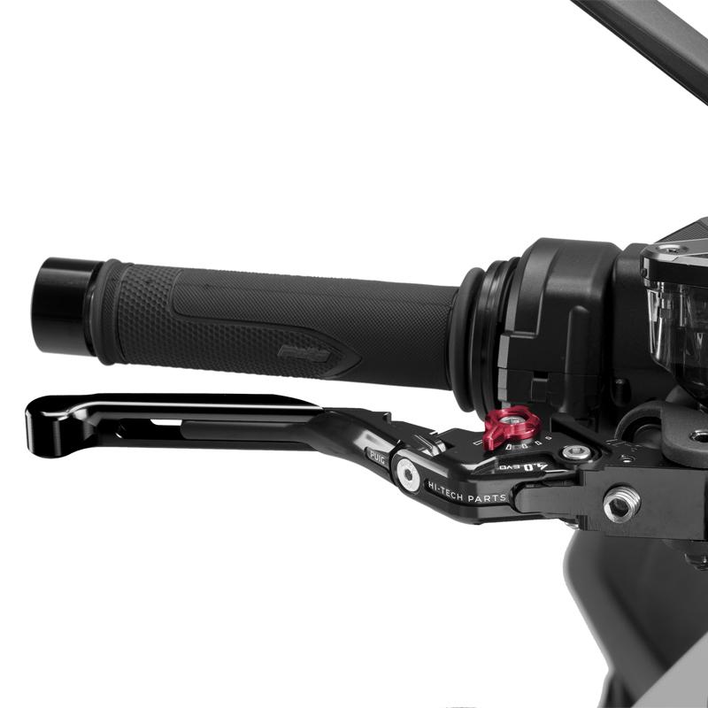 Puig（プーチ） Puig 414NNR BRAKE LEVER 4.0.EXTENDABLE [BLACK/RED] （全長調整、可倒 ...