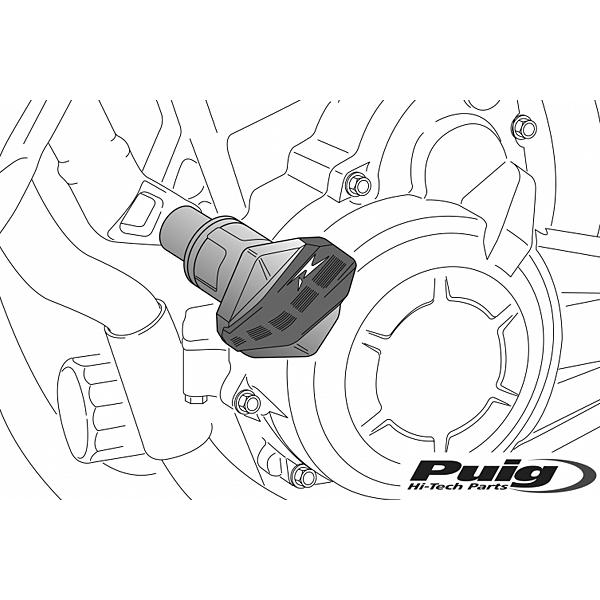 Puig 5695N FRAME SLIDERS HONDA CROSSRUNNER (11-14) プーチ フレームスライダー ...