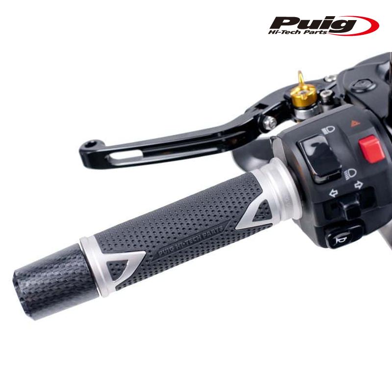 Puig 6325P HI-TECH RADIKAL GRIPS [SILVER] 119mm 汎用 ラディカル グリップ プーチ ハンドルバーエンド :6325p:RAMBUTAN - 通販 ...