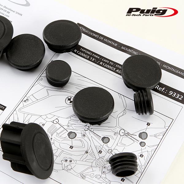 Puig 9332N CHASSIS CAPS [BLACK] BMW R1200GS/ADVENTURE/RALLYE/EXCLUSIVE ...