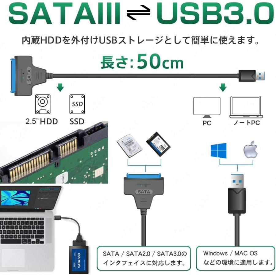 Side3 SATA USB 変換ケーブル HDD SSD クローン USB3.0 変換アダプター : ランクアップ本店 - 通販 ...