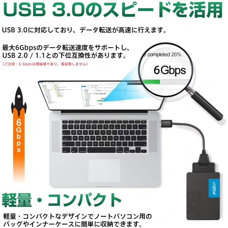 Side3 SATA USB 変換ケーブル HDD SSD クローン USB3.0 変換アダプター : ランクアップ本店 - 通販 ...