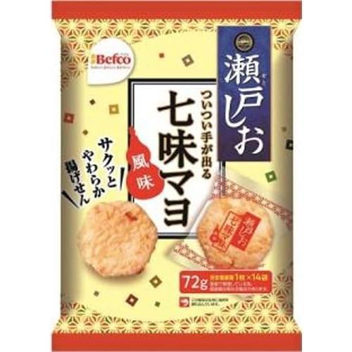 栗山米菓 瀬戸しお 七味マヨ風味 72g×12袋 : ランキングストア ヤフー店 - 通販 - Yahoo!ショッピング