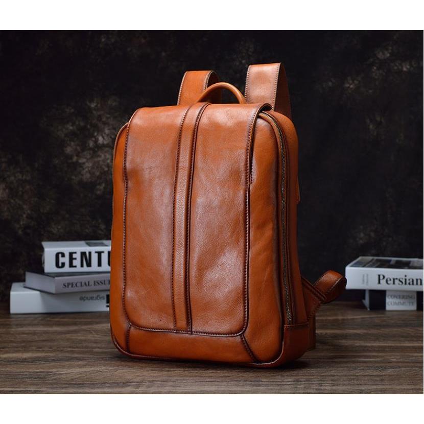 ☆新品☆ ヌメ革 ビジネスリュック 本革 デイバッグ メンズバッグ