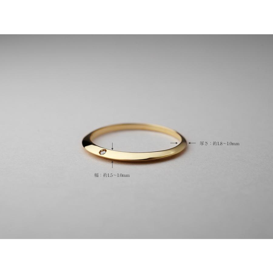 K18 ブリージョ リング Brillo ring 三日月 ひと粒 レディース K18 ブリージョ リング Brillo ring 三日月 ひと粒 レディース