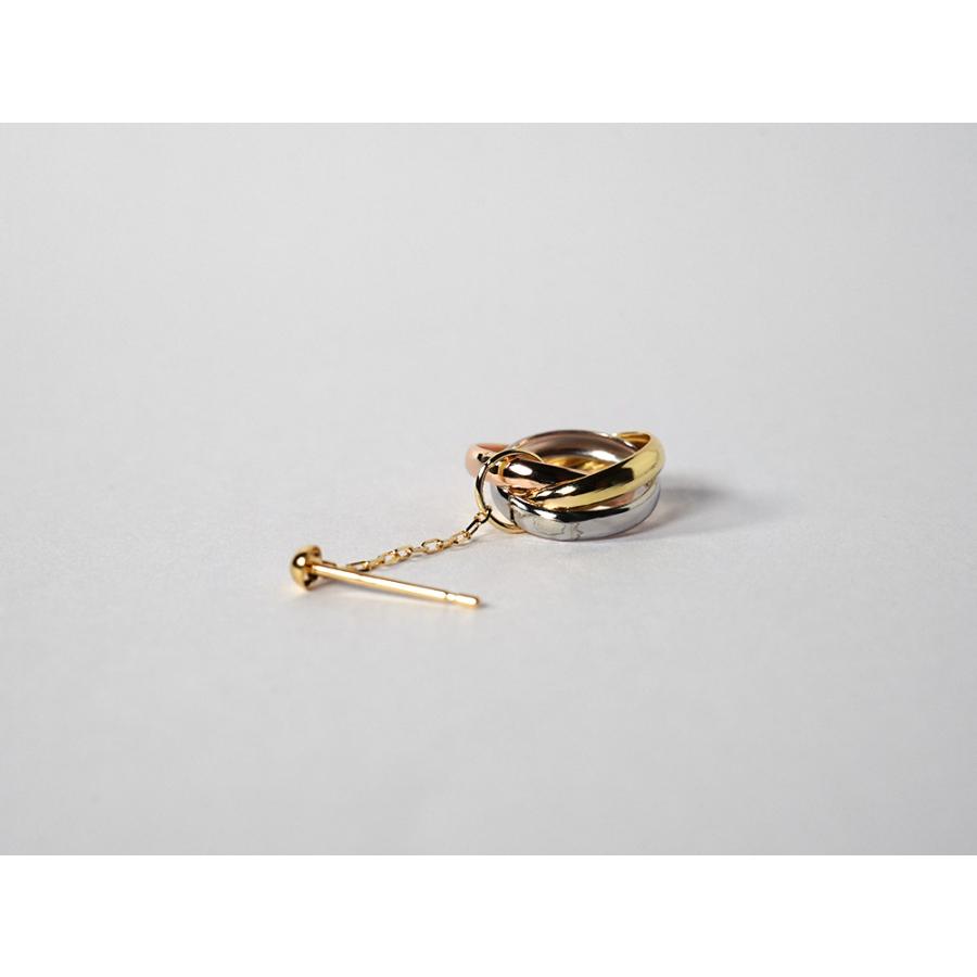 K18/Pt トリニティ ピアス レディース 18k K18 18金 プラチナ 3 K18/Pt トリニティ ピアス レディース 18k K18 18金 プラチナ 3