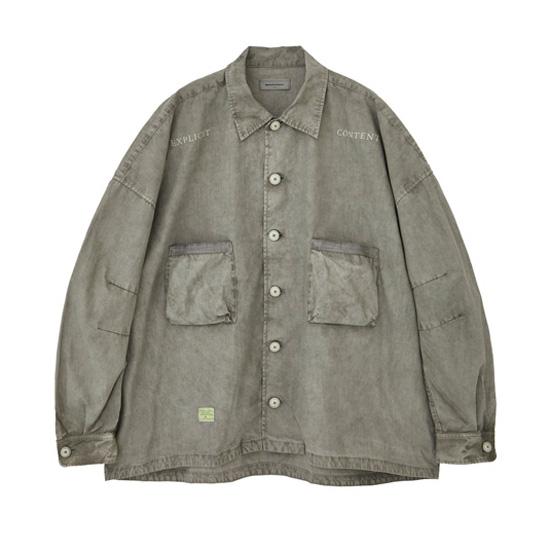 【SALE】MAGIC STICK マジックスティック WIDE BOX MIL SHIRT ver2 URBAN GREY グレー ...