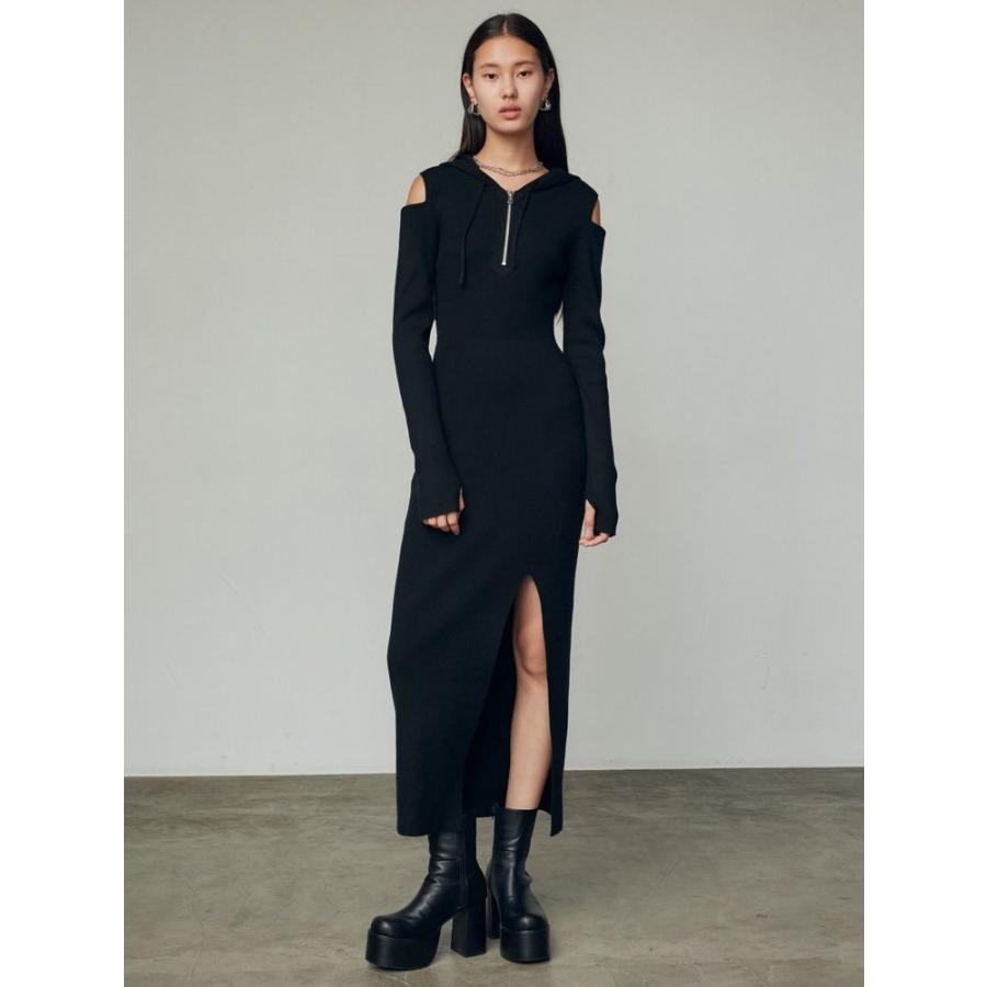 EMODA (エモダ）カットアウトフードニットワンピース 即日発送 : RAPTURE - 通販 - Yahoo!ショッピング