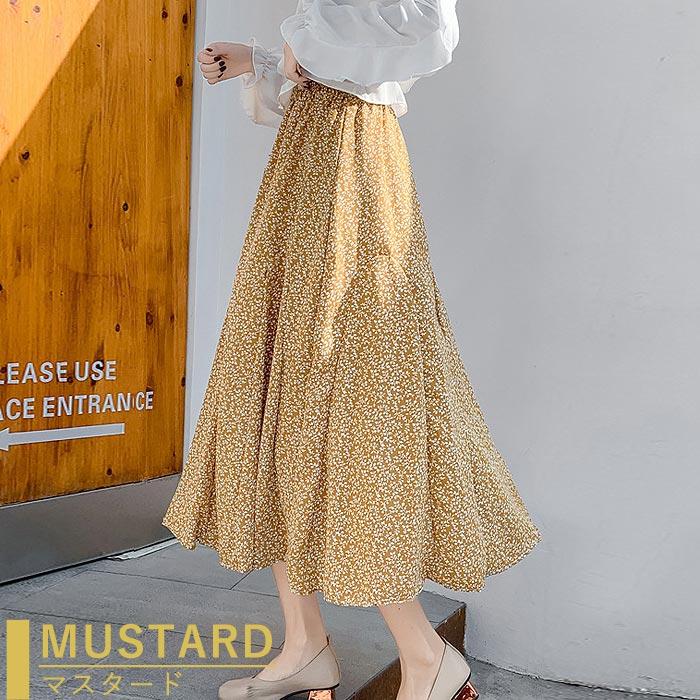 uricca スカート レディース ミモレ丈 小花柄 おしゃれ きれいめ フレアスカート 裏地付き [郵2]^b364^ : uricca ウリッカ - 通販 - Yahoo!ショッピング