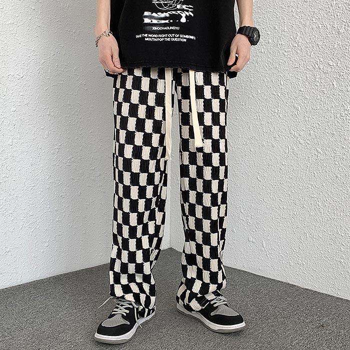 uricca パンツ レディース 夏 黒 白 おしゃれ チェック ボトムス ウエストゴム ブロックチェック [郵3]^b368^ : uricca ウリッカ - 通販 - Yahoo!ショッピング