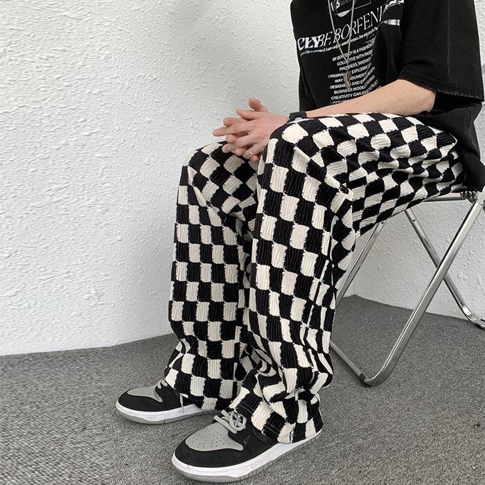 uricca パンツ レディース 夏 黒 白 おしゃれ チェック ボトムス ウエストゴム ブロックチェック [郵3]^b368^ : uricca ウリッカ - 通販 - Yahoo!ショッピング