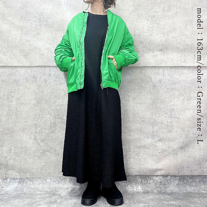 uricca MA-1ジャケット 秋冬 アウター 中綿ジャケット ブルゾン 長袖 ジップアップ ギャザー レディース^jk183^ : uricca ウリッカ - 通販 - Yahoo!ショッピング