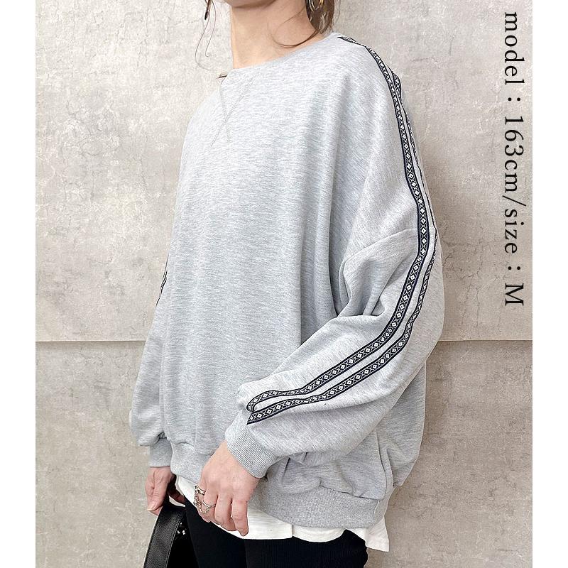 uricca トップス スウェット プルオーバー ライン デザインスウェット ラグラン ゆったり レディース[郵3]^t1025^ : uricca ウリッカ - 通販 - Yahoo!ショッピング