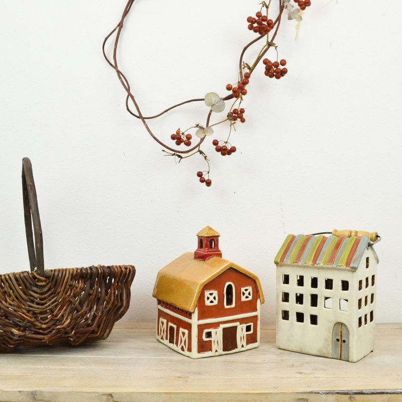 キャンドルハウス 陶器 キャンドルホルダー 取手付き J1 : ラタンハウスかごや ヤフー店 - 通販 - Yahoo!ショッピング