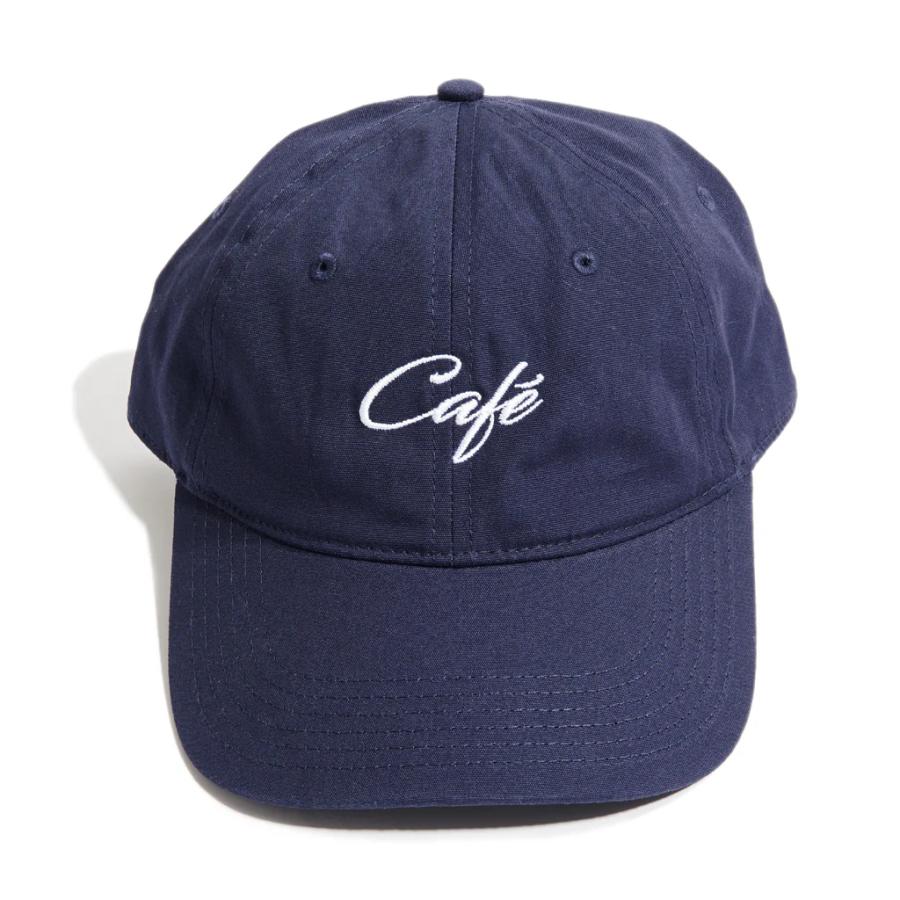 SKATEBOARD CAFE Script ロゴ 6パネル キャップ ネイビー スケートボードカフェ : RAWDRIP - 通販 ...