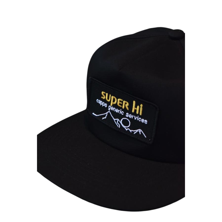 CAPPS SUPER HI CAP BLACK 5パネル メンズ レディース : RAWDRIP - 通販 - Yahoo!ショッピング