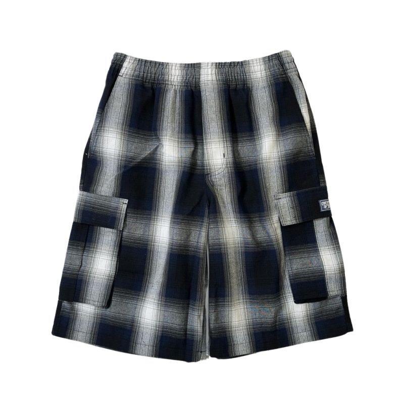 FB COUNTY チェッカー カーゴ ショーツ ロイヤル/グレー/ホワイト ハーフパンツ メンズ レディース エフビーカウンティ ...