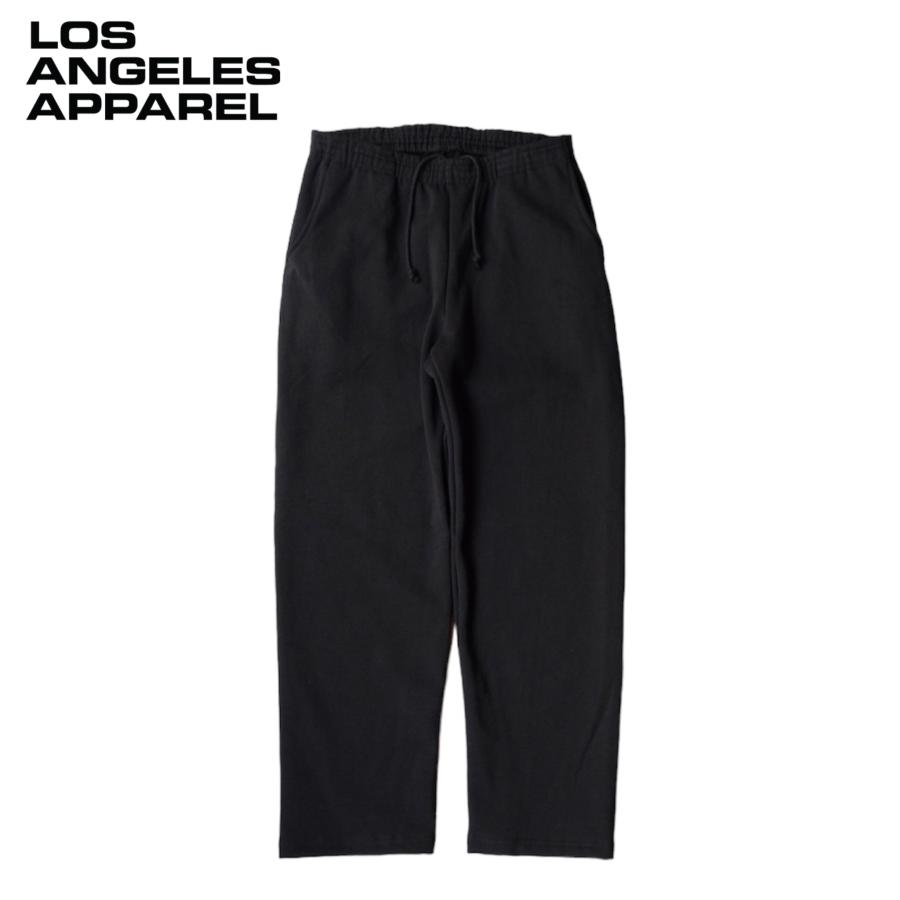 LOS ANGELES APPAREL 14oz ヘビー フリース ストレート レッグ スウェットパンツ ブラック メンズ レディース ロス ...