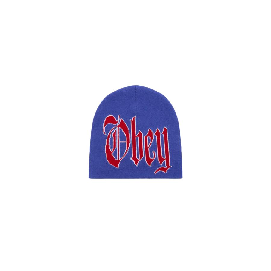 OBEY オベイ MATIC BEANIE DAZZLING BLUE ブルー ビーニー メンズ レディース ニットキャップ ニット帽 ...