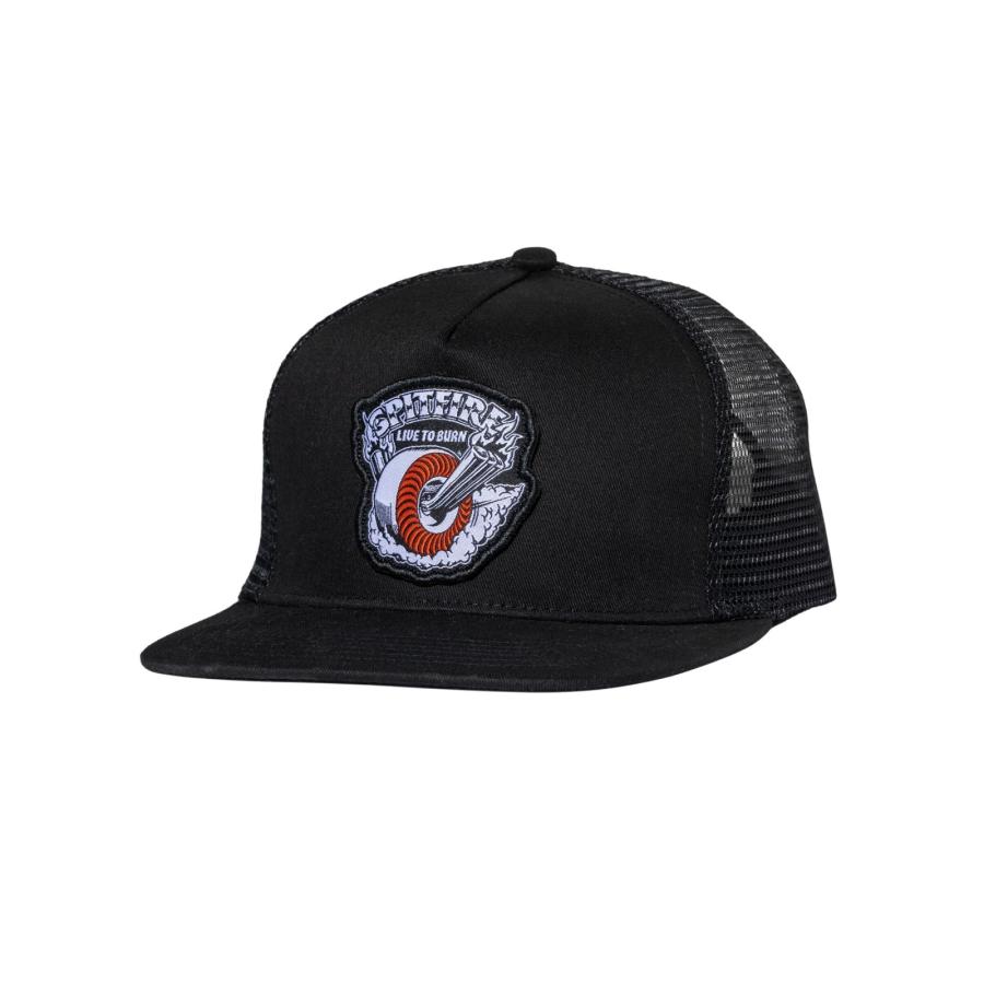 SPITFIRE WHEELS Spitfire Burn Out Snapback Hat - Black/White/Red メンズ レディース SPITFIRE : RAWDRIP ...