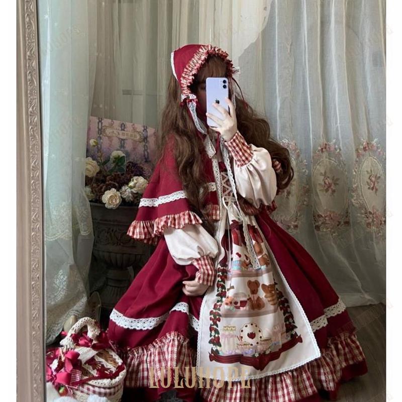 新発限定/Lolita系/赤ちゃん/クリスマス/長袖ワンピース JSK ドレス変装/ トップス 萌え レディース ゴスロリ トップス 吊りスカート 花嫁洋服 ウ ...