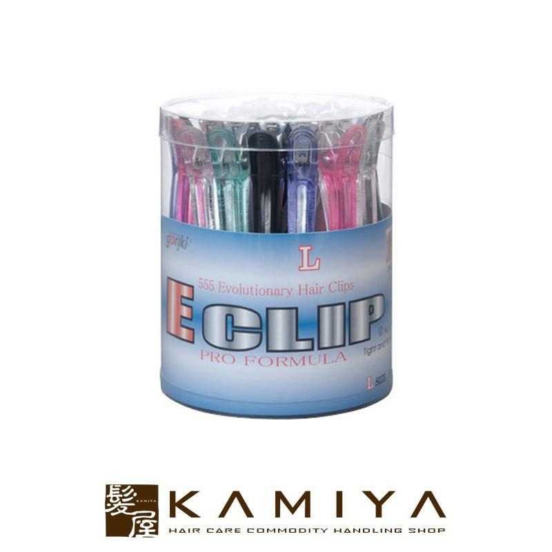 五力 Eクリップ Lサイズ 丸筒入り 30本入|ヘアクリップ 跡がつきにくい