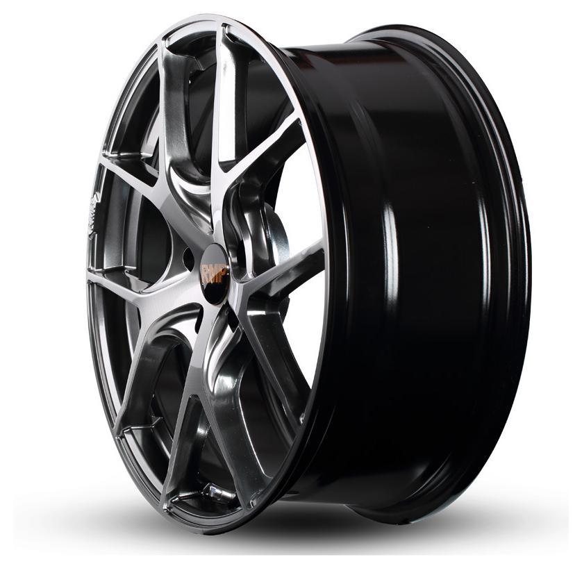 RMP MID 025F 18インチ 7J インセット51 5穴 PCD 112 ゴルフ5・6・7 アウディA3 ハイパーメタルコート/ブラッシュドフィニッシュ スポーク ホイール4本セット ...