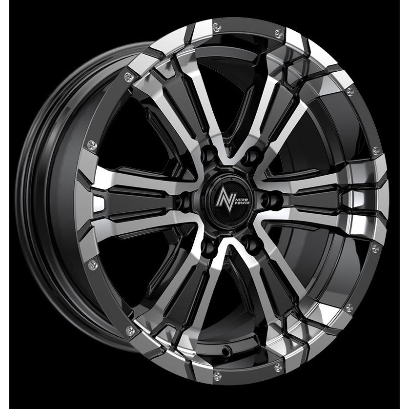 NITRO POWER 200系ハイエース/レジアスエース MID CROSS CLAW 16インチ 6.5J インセット38 6穴 PCD 139.7 ブラックメタリック/ミラーカット ...