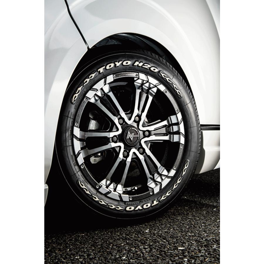 NITRO POWER 200系ハイエース/レジアスエース MID CROSS CLAW 16インチ 6.5J インセット38 6穴 PCD 139.7 ブラックメタリック/ミラーカット ...