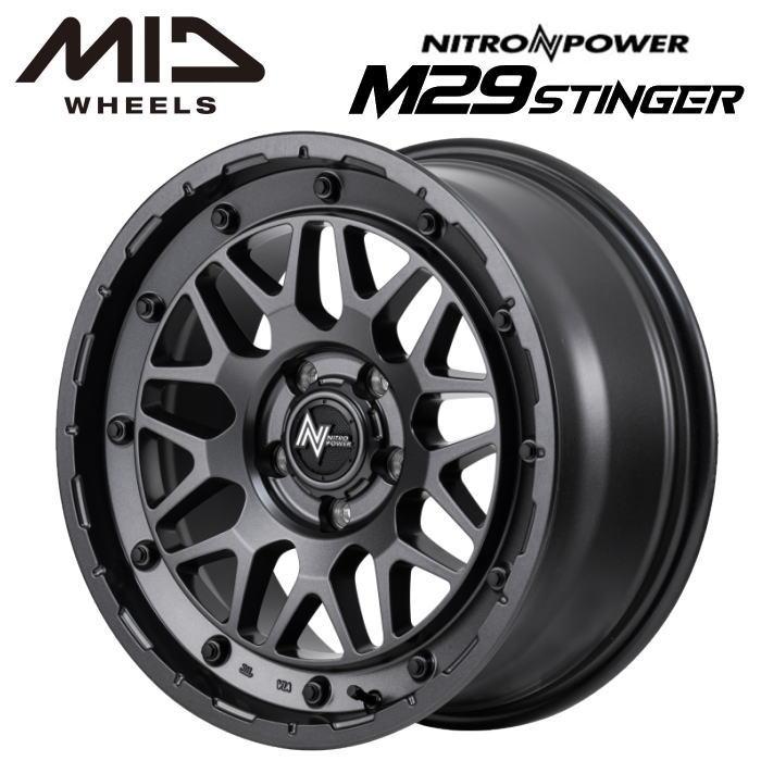 マルカサービス NITROPOWER M29 STINGER スティンガー 16インチ 6J インセット40 5穴 PCD 100 バレルブラック ホイール単品4本 : レイブロス ヤフー ...