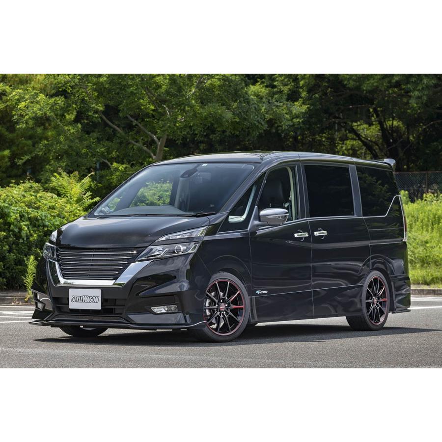 RMP MID RACING R25 18インチ 7.5J インセット50 5穴 PCD112 ブラック/リムレッドライン スポーク ホイール 4本 セット マルカサービス : レイブロス ...