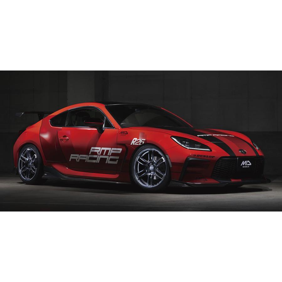 マルカサービス MID RMP RACING R26 15インチ 5J インセット45 4穴 PCD100 ディープチタンシルバー スポーク ホイール 単品 4本 セット :r261550 ...