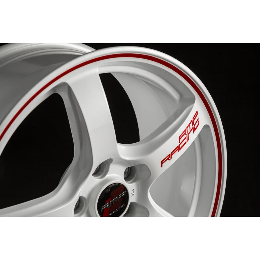 RMP マルカサービス MID RACING R50 17インチ 7J インセット48 5穴 PCD 114.3 ブラック/リムレッドライン スポーク ホイール4本セット : レイブロス ...