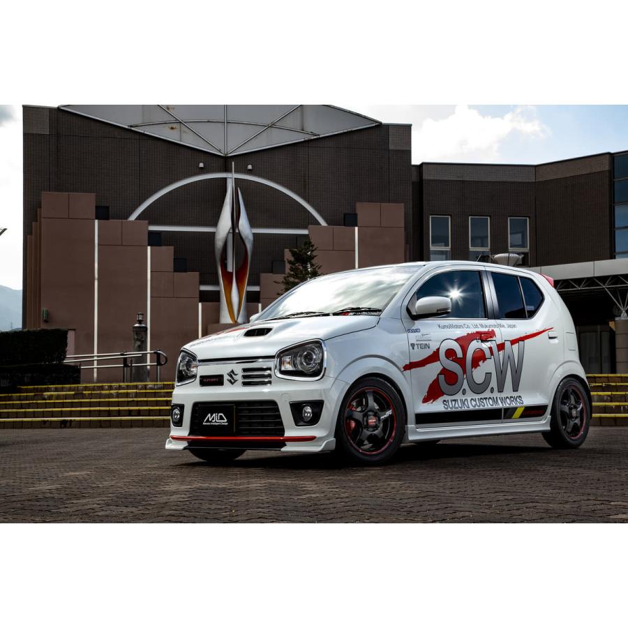 RMP FK2/FK8シビックタイプR MID RACING R50 18インチ 8.5J インセット45 5穴 PCD 120 ブラック/リムレッドライン スポーク ホイール4本セット ...