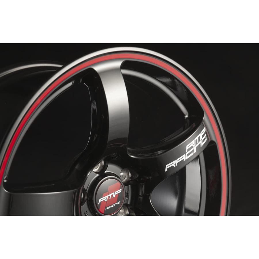 RMP FK2/FK8シビックタイプR MID RACING R50 18インチ 8.5J インセット45 5穴 PCD 120 ホワイト/リムレッドライン スポーク ホイール4本セット ...