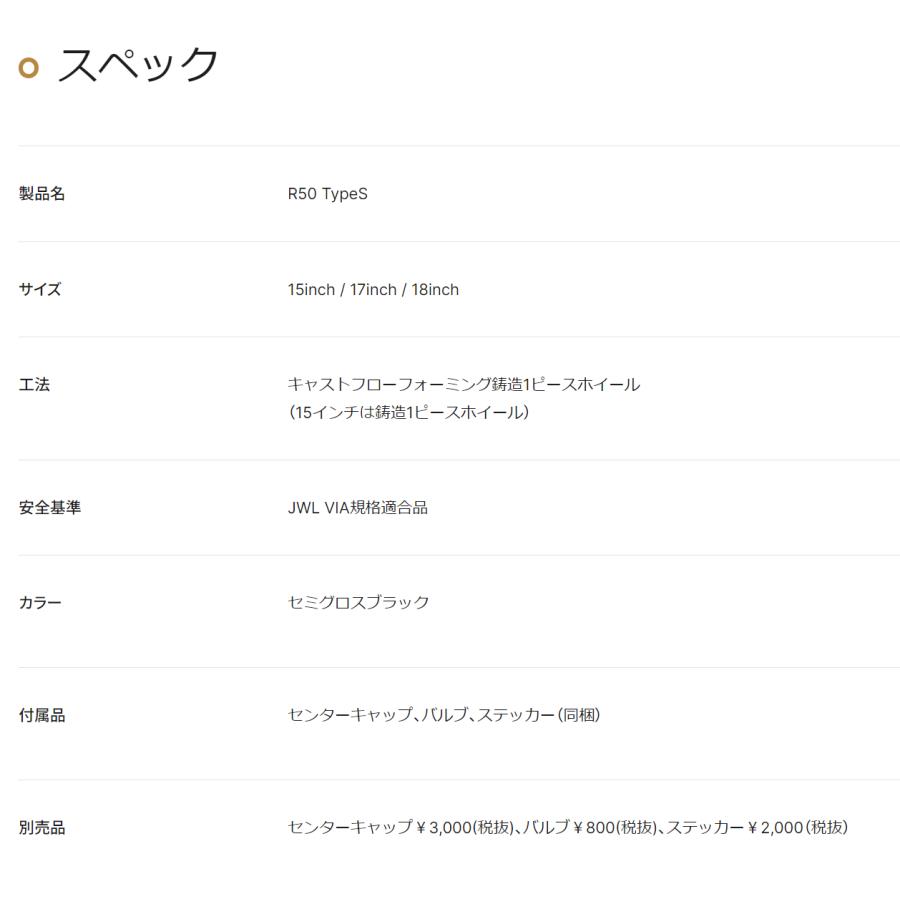 RMP MID RACING R50 TypeS 15インチ 5J インセット45 4穴 PCD 100 セミグロスブラック スポーク ホイール単品1本 マルカサービス : レイブロス ヤフー ...