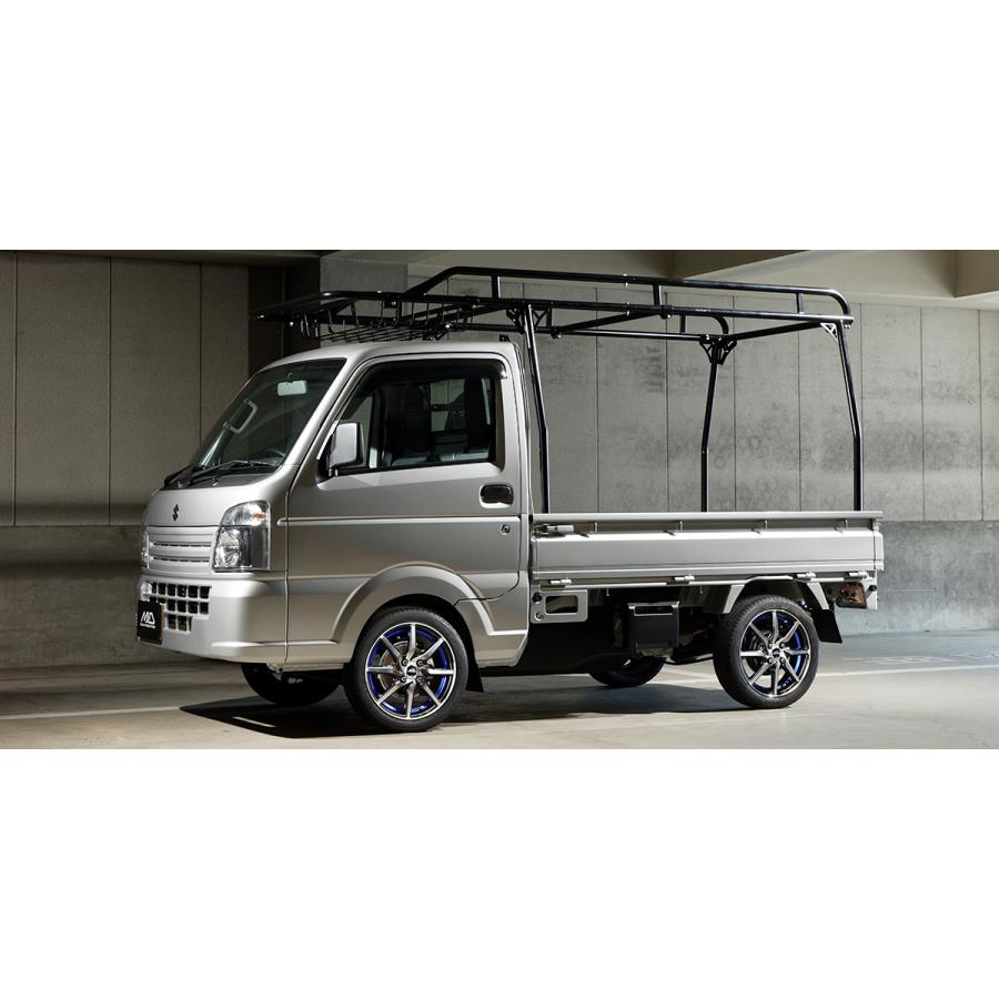 マルカサービス RX-02 12インチ 3.5J インセット42 4穴 PCD 100 ブラックポリッシュ/アンダーカットブルー ホイール 単品4本セット 軽自動車 Kカー :rx-21235 ...