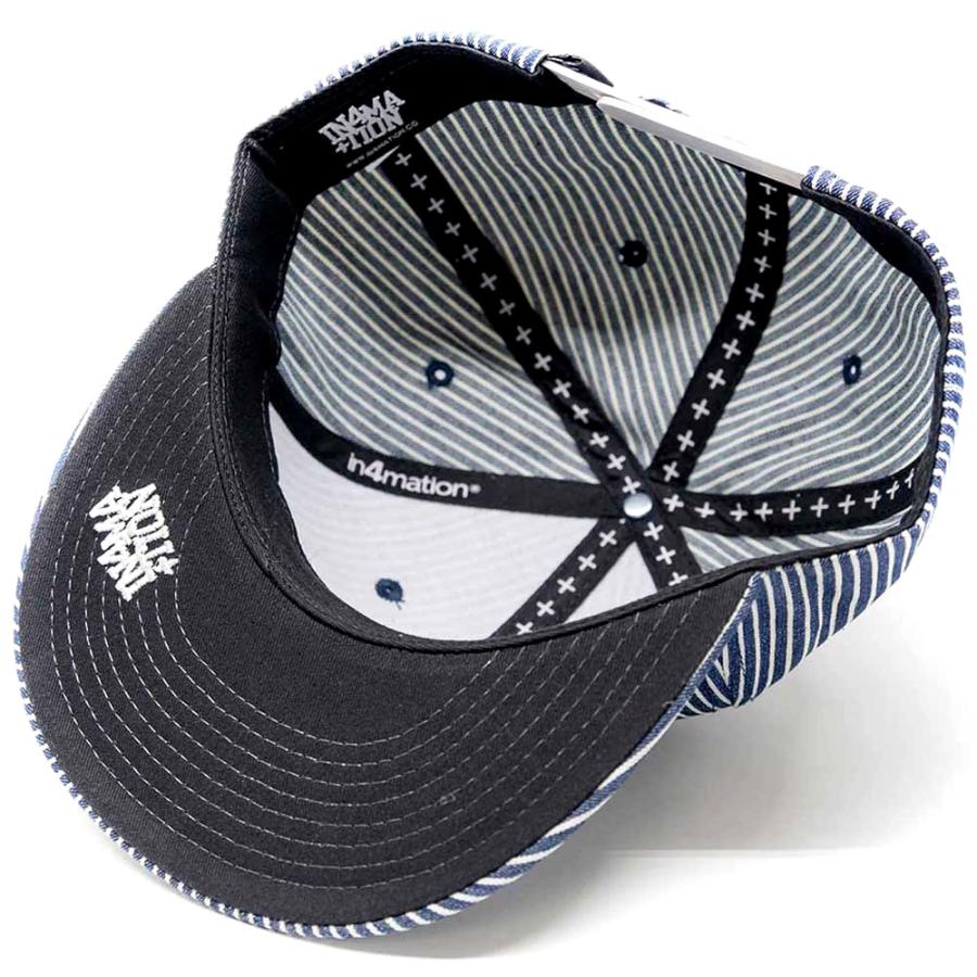 IN4MATION（インフォメーション） スナップバックキャップ IN4M Denim Snapback Cap (ヒッコリーストライプ ...