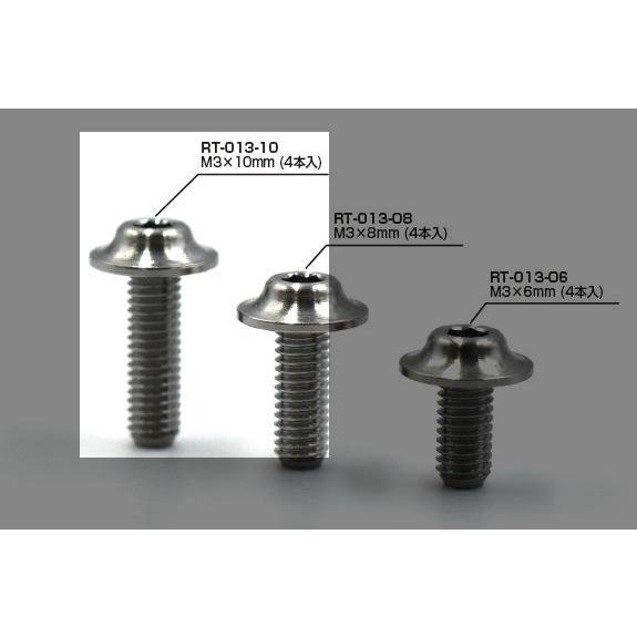 【ネコポス対応】Reve D（レーヴ・ディー）/RT-013-10/SPM チタン製 大径ボタンヘッドスクリュー (M3×10mm、4本入) : ラジコン夢空間 - 通販 - Yahoo!ショッピング