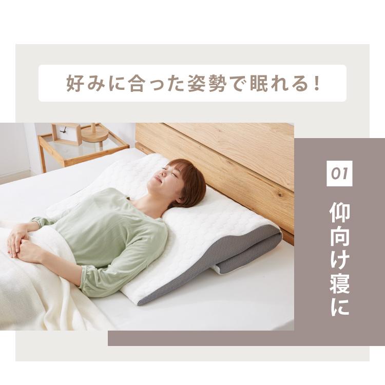 低反発枕 体圧分散 幅75cm ワイド 75×60cm ウェーブ構造 大きめ 低反発枕 体圧分散 幅75cm ワイド 75×60cm ウェーブ構造 大きめ