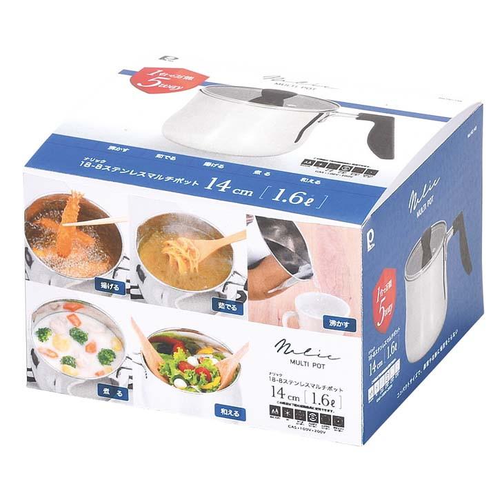 ナリック 18-8ステンレス製マルチポット14cm 1.6L 代引不可 : eh-4549308701456 : リコメン堂ホームライフ館 - 通販 - Yahoo!ショッピング